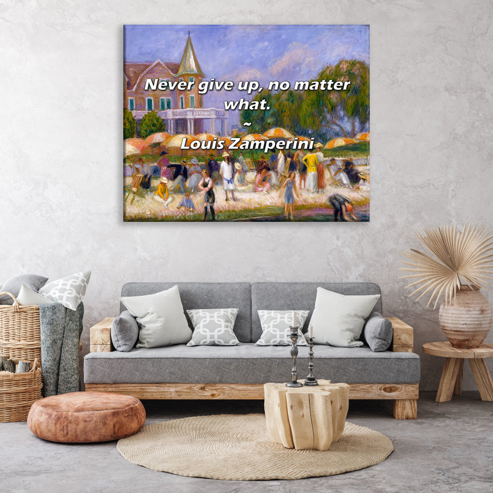 World Menagerie Artsy Quote "Never give up, no matter what." By Louis Zamperini Gallery Wrapped ...